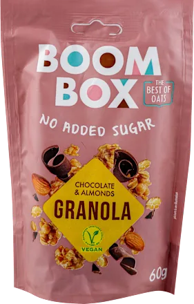 BOOM BOX
OVSENA GRANOLA - čokolada i badem, 60 g