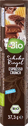 dmBio
Pločica od mlečne čokolade sa espresso punjenjem i komadićima vafla, 37,5 g