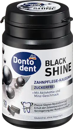 Dontodent
BLACK SHINE žvake sa aktivnim ugljem, ukus nana, 50 kom., sa zaslađivačima, 57 g