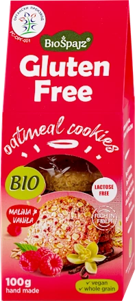 BioŠpajz
Gluten Free organski ovseni keks - malina i vanila, 100 g