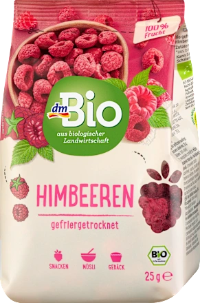 dmBio
Sušene maline, 25 g
