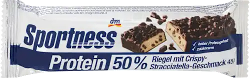 Sportness
Energetska štanglica - stracciatela, sa zaslađivačima, 45 g