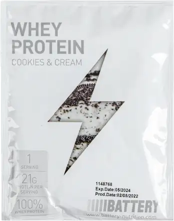BATTERY
WHEY PROTEIN - cookies & cream, 30 g
Dodatak ishrani