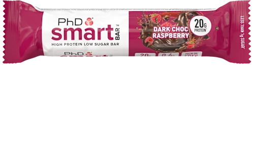 PhD
smart bar proteinska čokoladica - DARK CHOC RASPBERRY, 64 g