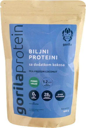 gorilaprotein
BILJNI PROTEIN - sa dodatkom kokosa, 640 g