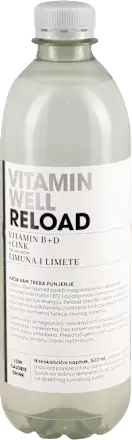 Vitamin Well
RELOAD niskokalorični napitak - limun i limeta, 500 ml
Dodatak ishrani