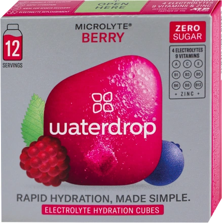 waterdrop
MICROLYTE BERRY - osvežavajuće bezalkoholno piće sa ukusom bobičastog voća od prirodnih aroma, 12 kom