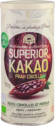 JUST SUPERIOR
SUPERIOR KAKAO PRAH CRIOLLO 150g, 150 g