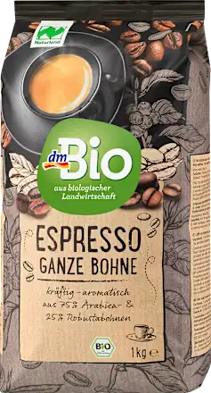 dmBio
Espresso mešavina pržene kafe u zrnu, 1.000 g