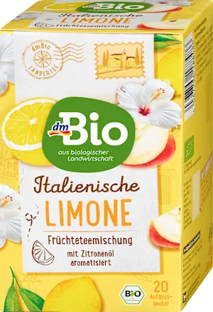 dmBio
Aromatizovana mešavina biljnog čaja sa ukusom limuna, sa cikorijom i stevijom, 20 filter kesica x 2g, 40 g