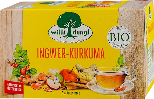 willi dungl
Đumbir i kurkuma organski čaj (20 kesica x 2g), 40 g