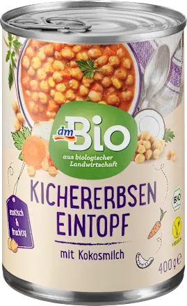 dmBio
Sterilisano gotovo jelo sa leblebijom i kokosovim mlekom, 400 g