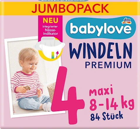 babylove
Premium pelene, veličina 4 maxi, 8-14 kg, 84 kom