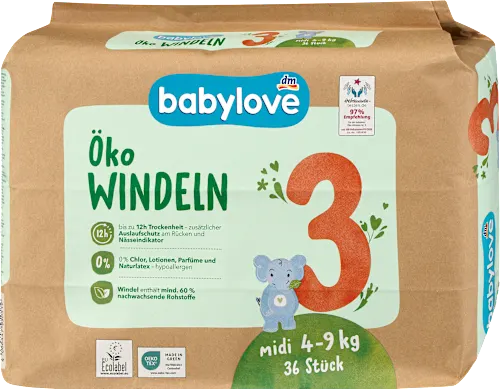 babylove nature
Pelene midi veličina 3 (4-9 kg), 36 kom