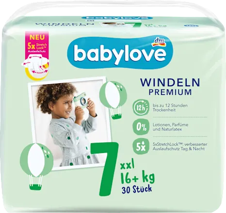 babylove
Premium pelene XXL plus veličina 7 (16+ kg), 30 kom