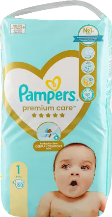 Pampers premium care
Pelene, veličina 1 (2- 5 kg), 50 kom