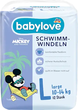 babylove
Pelene za plivanje, veličina L- large (od 10-14kg), 12 kom
