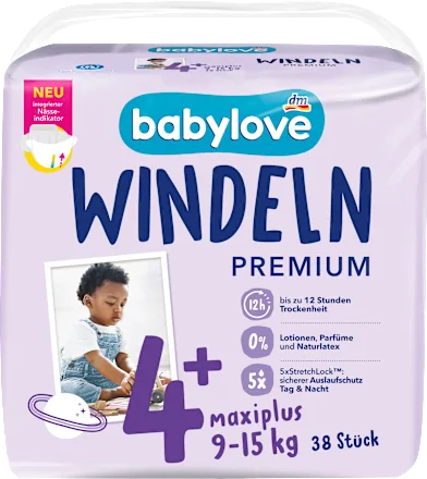 babylove
PREMIUM pelene, maxiplus veličina 4+ (9-15 kg), 38 kom
