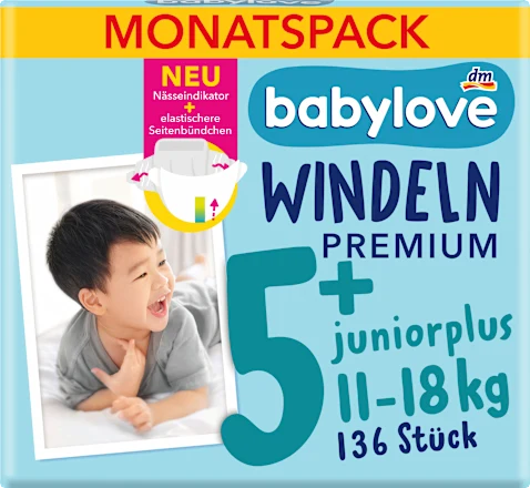 babylove
Premium pelene juniorplus veličina 5+ (11-18 kg) - mesečno pakovanje, 4x34kom, 136 kom