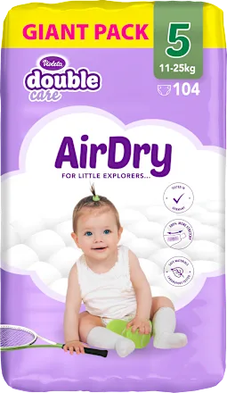 Violeta
double care pelene AirDry GIANT PACK veličina 5 (11-25kg), 104 kom