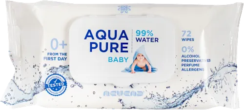 nevena
AQUA PURE - vlažne maramice, 99% WATER, 72 kom