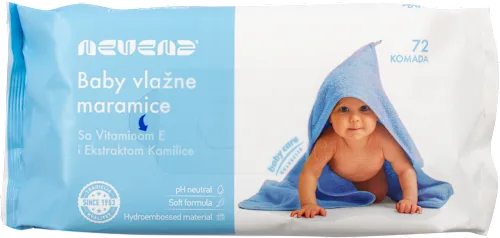 nevena
Baby vlažne maramice, plave, 72 kom