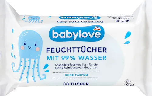 babylove
Vlažne maramice sa 99% vode, 80 kom