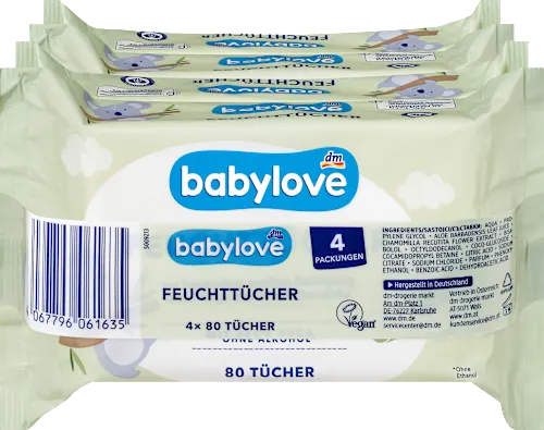 babylove
Vlažne maramice - aloe vera i kamilica, 4x80kom., 320 kom
