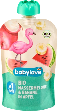 babylove
Voćni užitak - lubenica i banana u jabuci, od 1. godine, 100 g
Dijetetska namirnica