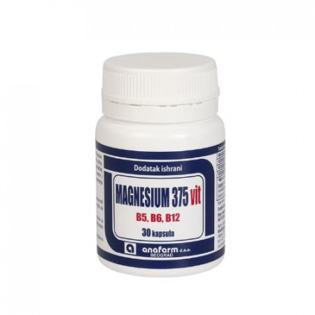Magnesium 375 vit B5,B6,B12 30 kapsula