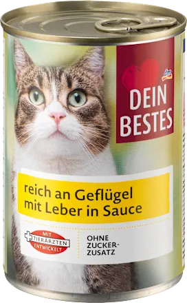 DEIN BESTES
Kompletna hrana za odrasle mačke - živinsko meso i jetra u sosu
Kompletna hrana za životinje