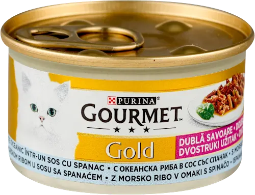 Purina Gourmet
Gold pašteta za odrasle mačke u konzervi - morska riba i spanać, 85 g
Kompletna hrana za životinje