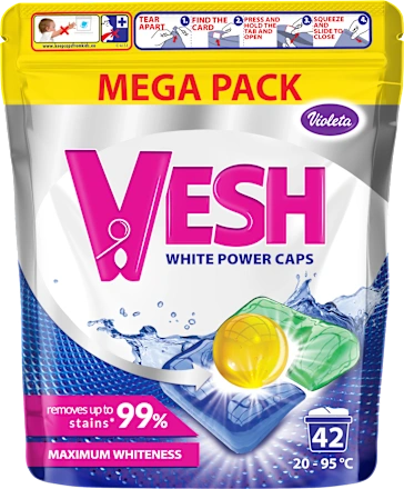 Violeta
VESH White Power kapsule za veš, MEGA PACK, 42 kom