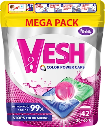 Violeta
VESH COLOR POWER kapsule za pranje veša, MEGA PACK, 42 kom