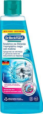 Dr.Beckmann
Sredstvo za čišćenje i kompletnu negu veš mašine - OCEAN BREEZE, 250 ml