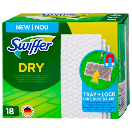 Swiffer
DRY jednokratne suve krpice za čišćenje podova, 18 kom