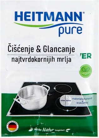HEITMANN pure
pure prah za glancanje i čišćenje najtvrdokornijih mrlja, 30 g