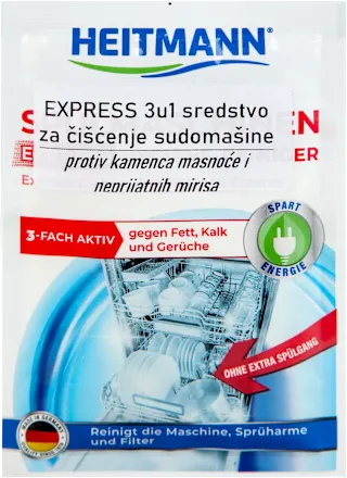 HEITMANN
3u1 EXPRESS sredstvo za čišćenje sudomašine, 30 g