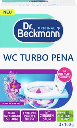 Dr.Beckmann
WC turo pena za čišćenje WC-a, 3x100g, 300 g