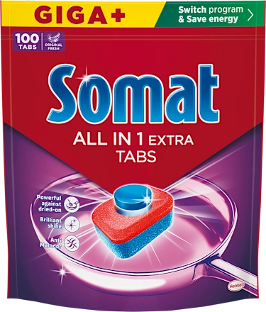 Somat
ALL IN 1 EXTRA tablete za mašinsko pranje posuđa, 100 kom