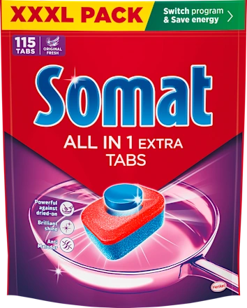 Somat
ALL IN 1 EXTRA tablete za mašinsko pranje posuđa, 115 kom