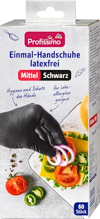Profissimo
Crne jednokratne rukavice bez lateksa – veličina M, 60 kom
