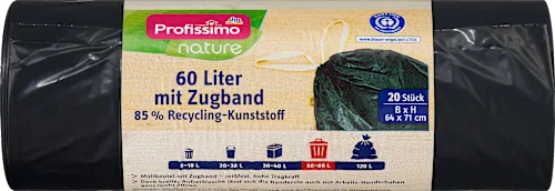 Profissimo
nature Recycling kese za smeće, crne, 60l, 20 kom