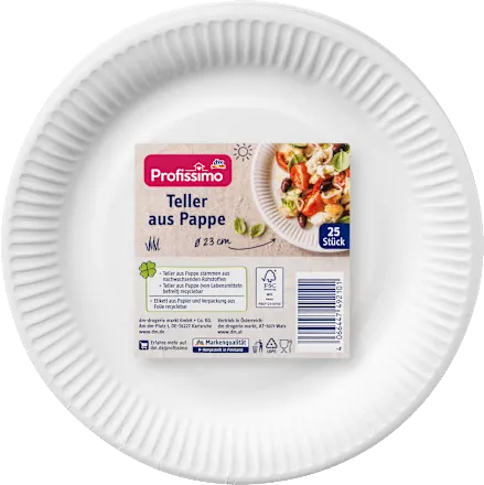 Profissimo
Papirni beli tanjiri Ø 23 cm, 25 kom