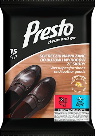 Presto
clean and go vlažne maramice za obuću i kožu, 1 kom