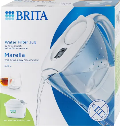 BRITA
Marella cool white bokal za filtriranje vode, zapremina nefiltrirane vode: 2,4l, 1 kom