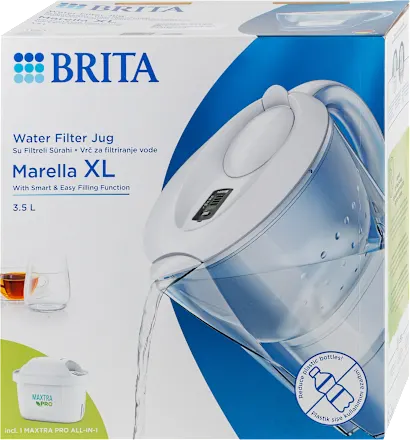 BRITA
Marella PRO XL white bokal za filtriranje vode, zapremina nefiltrirane vode: 3,5l, 1 kom