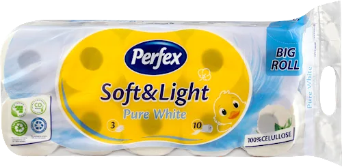 Perfex
Soft & Light Pure White toalet papir 3-slojni, 10 kom