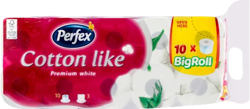 Perfex
Cotton like Premium white toaletni papir 3-slojni, 10 kom