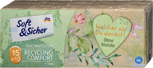 Soft&Sicher
Papirne maramice od recikliranog papira 4-slojne, 15 kom
